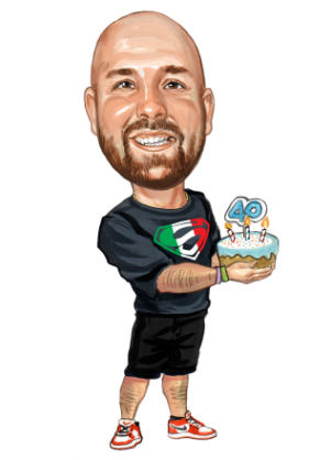 40th birthday Gift | Order a Caricature for Him or Her
